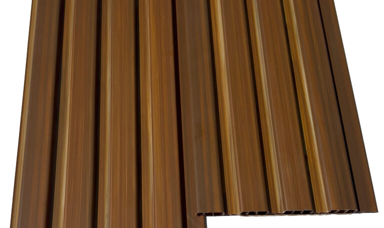 Painel Ripado de PVC Interno Imbuia 12mm - Qualiplast